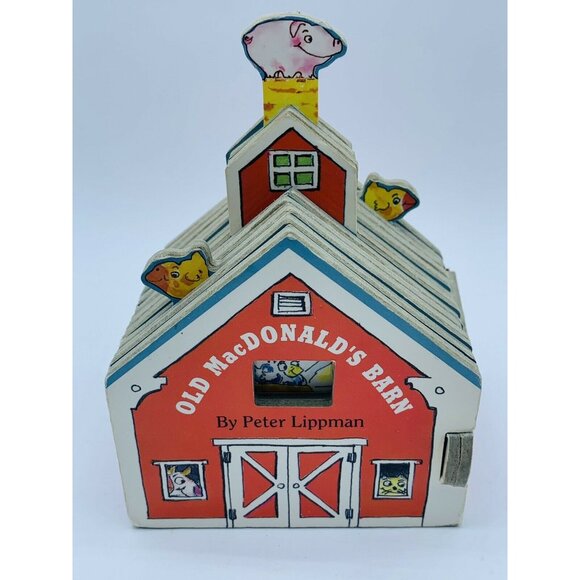 Other | Kids Board Book Old Macdonalds Barn By Peter Lippman Vintage 9s ...